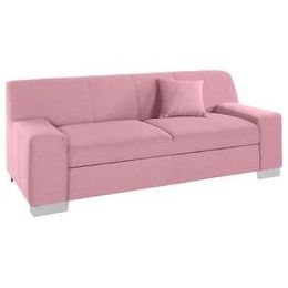 2-Sitzer DOMO collection "Bero" Sofas Gr. B/H/T: 193cm x 74cm x 85cm, Feinstruktur, ohne Funktion, rosa (flamingo)