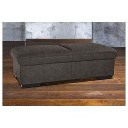 Hocker exxpo - SOFA FASHION "Salerno" Gr. B/H/T: 140cm x 46cm x 67cm, Microfaser PRIMABELLE, grau (anthrazit) Polsterhocker Hocker