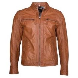 Bikerjacke JCC "EL101" Gr. 56, braun (cognac) Herren Jacken