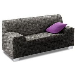 2-Sitzer DOMO collection "Amando" Sofas Gr. B/H/T: 142cm x 74cm x 79cm, Struktur, ohne Funktion, grau (anthrazit, beige)