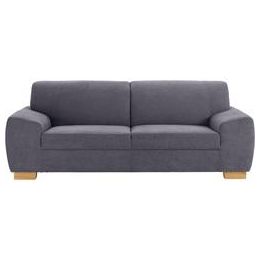 2,5-Sitzer DOMO collection "Incanto" Sofas Gr. B/H/T: 220cm x 81cm x 89cm, Struktur weich, 2,5-Sitzer, grau (dunkelgrau)