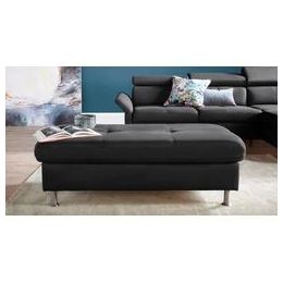 Hocker exxpo - SOFA FASHION "Maretto" Gr. B/H/T: 136cm x 46cm x 70cm, Lederfaserstoff, Hocker, schwarz Polsterhocker