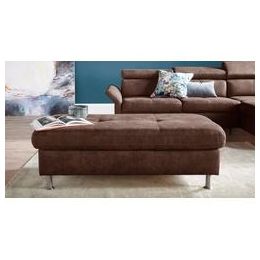 Hocker exxpo - SOFA FASHION "Maretto" Gr. B/H/T: 136cm x 46cm x 70cm, Luxus-Microfaser, Hocker, braun (schoko) Polsterhocker