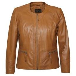 Bikerjacke JCC "731-II" Gr. 56, braun (cognac) Damen Jacken