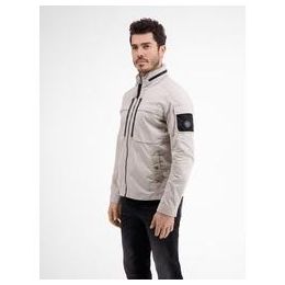 Blouson Lerros "Lerros Baumwoll-Nylon Blouson" Gr. M, grau (soft stone) Herren Jacken