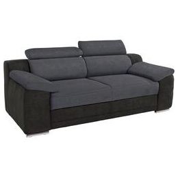 Sit & More 3-Sitzer SIT & MORE "Xenia" Sofas Gr. B/H/T: 200 cm x 94 cm x 96 cm, Luxus-Microfaser ALTARA NUBUCK, schwarz (schwarz, dunkelgrau)