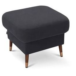 Hocker exxpo - SOFA FASHION "Polly" Gr. B/H/T: 58cm x 48cm x 58cm, Samtvelours, grau Sitzhocker