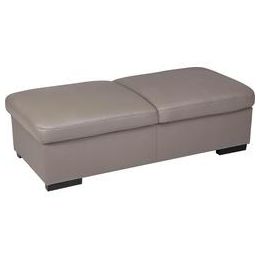 Hocker exxpo - SOFA FASHION "Salerno" Gr. B/H/T: 140cm x 46cm x 67cm, Lederfaserstoff, beige (sahara) Polsterhocker Hocker