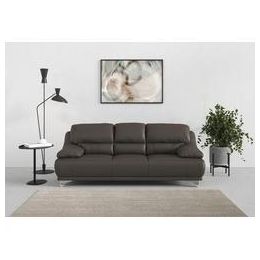 3-Sitzer COTTA "Maranello" Sofas Gr. B/H/T: 216 cm x 86 cm x 93 cm, Leder PAMPAS, braun (cocoa)