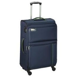 d&n Reisekoffer d&n Travel Line 6704 Trolley 65 cm erweiterbar 4 Rollen 61 l - Blau