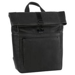 Leonhard Heyden Den Haag Rucksack Rolltop 40 cm 15,6 l - Schwarz