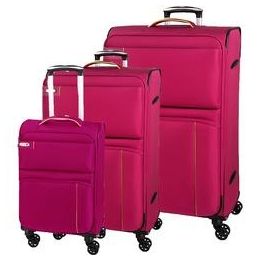 d&n d&n Travel Line 6704 Trolley-Set 3-teilig 4 Rollen - Pink