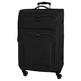 d&n Reisekoffer d&n Travel Line 9204 Trolley 66 cm erweiterbar 4 Rollen 65 l - Schwarz