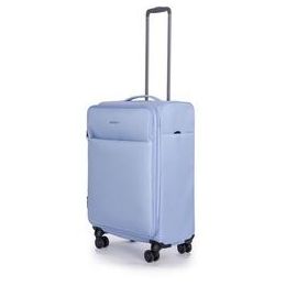 Stratic Reisekoffer Light + Trolley 68 cm erweiterbar 4 Rollen 61 l - Blau