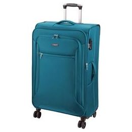 d&n Reisekoffer d&n Travel Line 6404 Trolley 78 cm erweiterbar 4 Rollen 100 l - Türkis