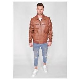 Lederjacke JCC "3102163" Gr. 52, braun (cognac) Herren Jacken