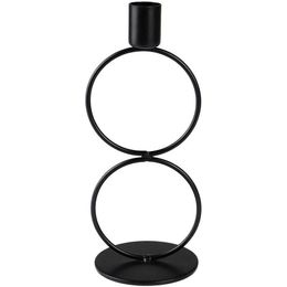 AM Design Kerzenständer aus Metall (Set, 2 St), Stabkerzenhalter, schwarz