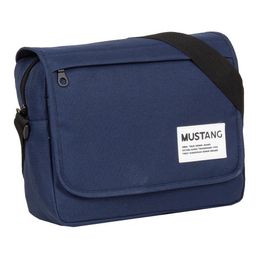 Mustang Messenger Bag Tucson, mit praktischem Reißverschluss-Rückfach, blau
