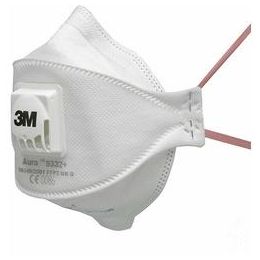 Genisys Mundschutz Maske FFP3 Atemschutzmaske Gesichtsmaske Mund Nasenschutz mit Ventil 3MTM AuraTM 9332+ , Stück: 5