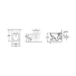 Villeroy & Boch Villeroy & Boch Wand-Tiefspül-WC Architectura, Combi-Pack WC und WC-Sitz weiß 5684HR01