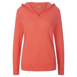 Kapuzen-Pullover aus 100% Kaschmir include rot, 42