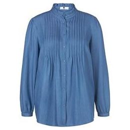 Bluse Stehkragen Anna Aura blau, 50