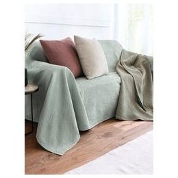 Überwurf für Sessel und Einzelbett ca. 250x270cm Hagemann grün