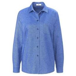 Bluse Hemdkragen Peter Hahn blau, 42