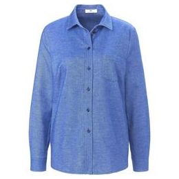 Bluse Hemdkragen Peter Hahn blau, 44