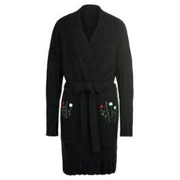 Long-Strickjacke Laura Biagiotti Roma schwarz, 38