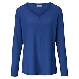 V-Pullover aus 100% Premium-Kaschmir include blau, 46