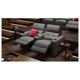 Sofanella Leder 2 Sitzer Sofa BARI mit Sitztiefenverstellung Kinosofa