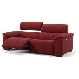 Sofanella Stoffcouch MINORI Relaxfunktion 3-Sitzer Couch - Rot