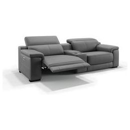 Sofanella Leder Kinosofa Heimkino Couch SORA 2-Sitzer - grau