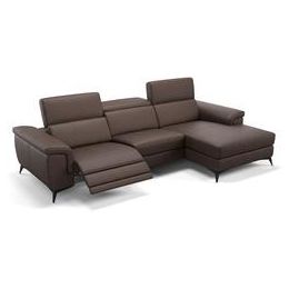 Sofanella Design Eckcouch AMARO Leder Couch - Braun