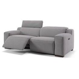 Sofanella 3-Sitzer LORETO Stoff Sofa Relaxfunktion - grau