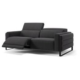 Sofanella Stoff Couch DELTONA 3-Sitzer Relaxsofa Sofagarnitur - Schwarz