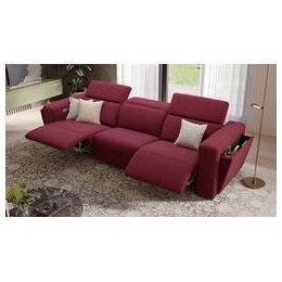 Sofanella XXL Sofa ANCONA Mega Couch 3-Sitzer Sofa - Rot