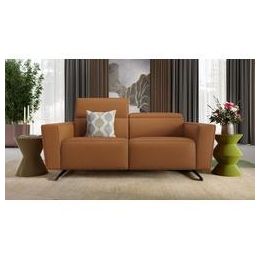 Sofanella 2Sitzer Couch 2er Sofa mit Funktion ALESSO - Orange