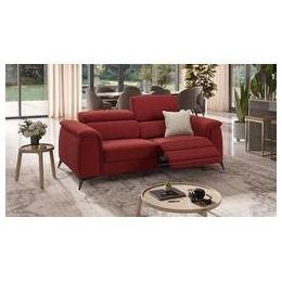 Sofanella Stoffsofa LIVORNO Stoffcouch 2-Sitzer Couch - Rot