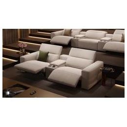 Sofanella Stoff Kino Sofa LENOLA 2-Sitzer Relaxsofa - Beige