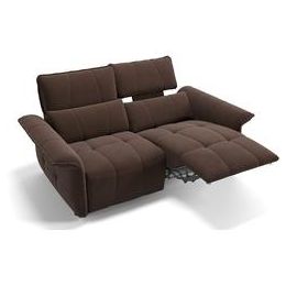 Sofanella Stoff Garnitur ADRIA 2-Sitzer Couch - braun
