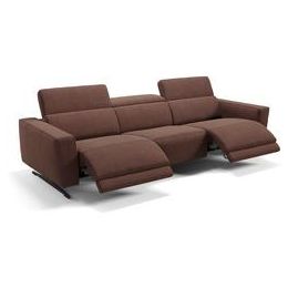 Sofanella Designer Stoffsofa ALESSO Stoffcouch Relaxfunktion - Braun