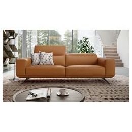 Sofanella Designer Leder 3-Sitzer Couch MERANO Lounge Sofa Designcouch