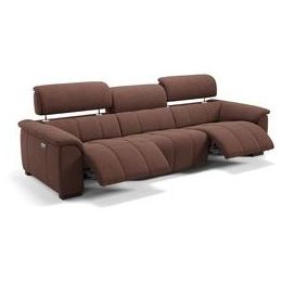 Sofanella XXL Stoffsofa MINORI Relaxfunktion Couch Garnitur - braun