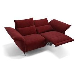 Sofanella Stoff 2-Sitzer CUNEO Funktionscouch Sofa - rot