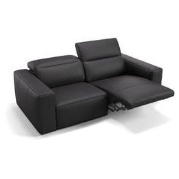 Sofanella Ledersofa LENOLA 2-Sitzer Couchgarnitur Couch - Grau