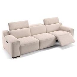 Sofanella Stoff 3-Sitzer XXL LORETO Relax Sofa Couch - Grau