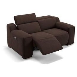 Sofanella Stoffsofa 2-Sitzer LORETO Couch Relaxcouch - braun
