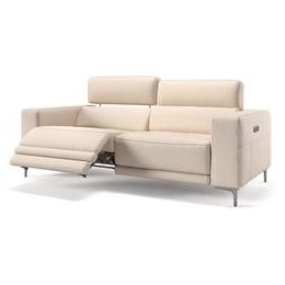 Sofanella Leder 3-Sitzer VIGO funktional & bequem Ledersofa - Beige